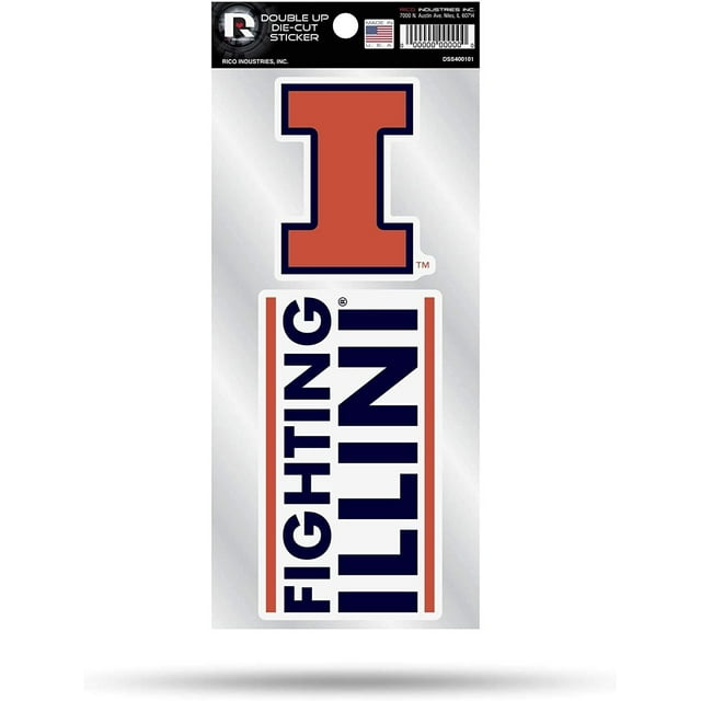 University of Illinois Fighting Illini 2-Piece Double Up Die Cut ...