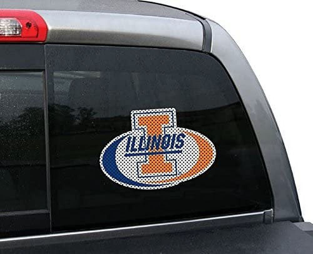 University of Illinois Fighting Illini 8 Inch Preforated Window Film ...