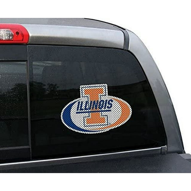 University of Illinois Fighting Illini 8 Inch Preforated Window Film ...