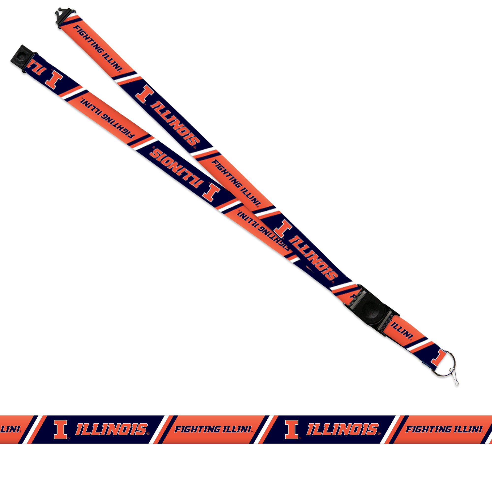 University of Illinois Illini Lanyard Keychain Double Sided 18 Inch ...
