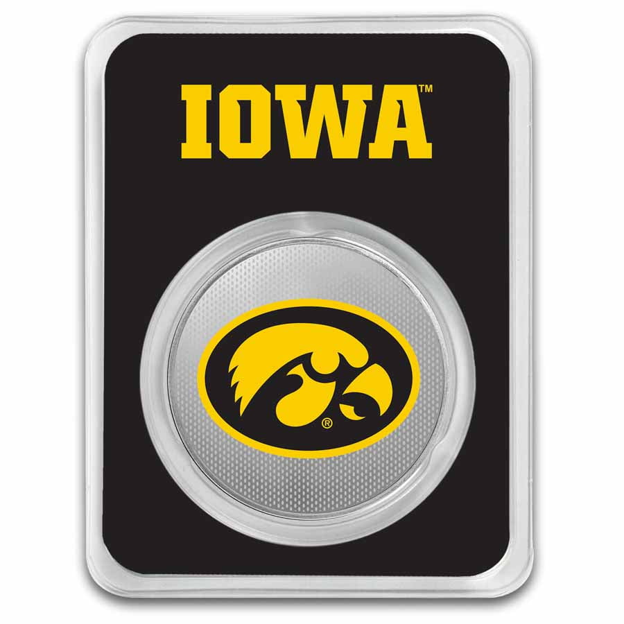 University of Iowa 1 oz Silver Colorized Round (in TEP) - Walmart.com