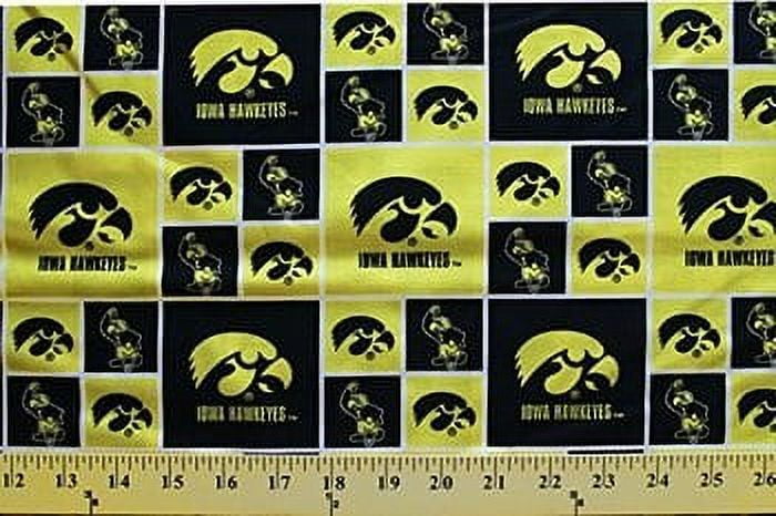 University of Iowa Fabric Fine Cotton Classic Geometric Design-Sold by ...