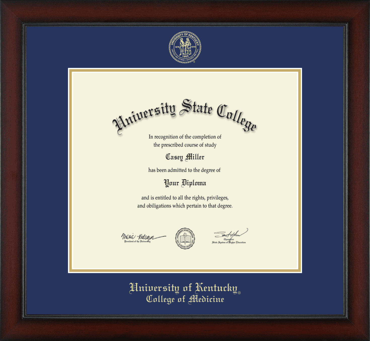 University of Kentucky College of Medicine Diploma Frame, Document Size 16" x 14" - Walmart.com