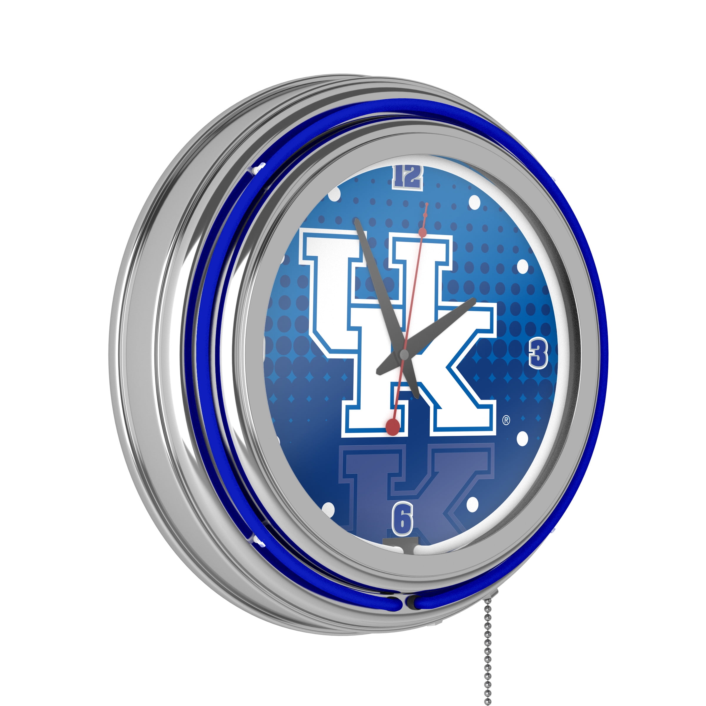 University of Kentucky Reflection Retro Neon Analog Wall Clock with ...