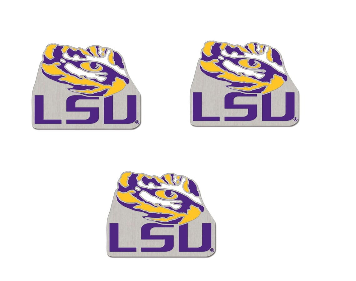 University of LSU Three Pin Set; 3 Collector Enamel Pins; Pin Badges by ...