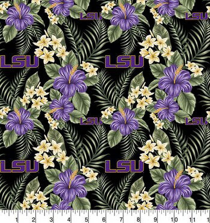 University of Louisiana LSU Tropical Cotton Fabric-Sold by the Yard ...