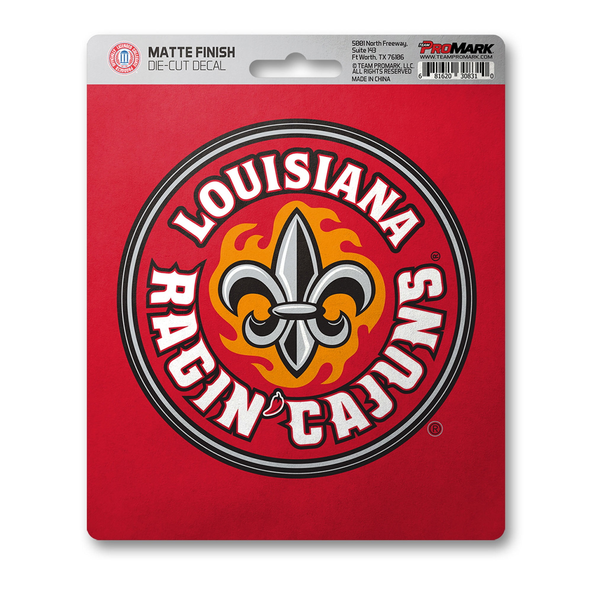 Louisiana-Lafayette Ragin' Cajuns Matte Decal Sticker 61268 - Walmart.com