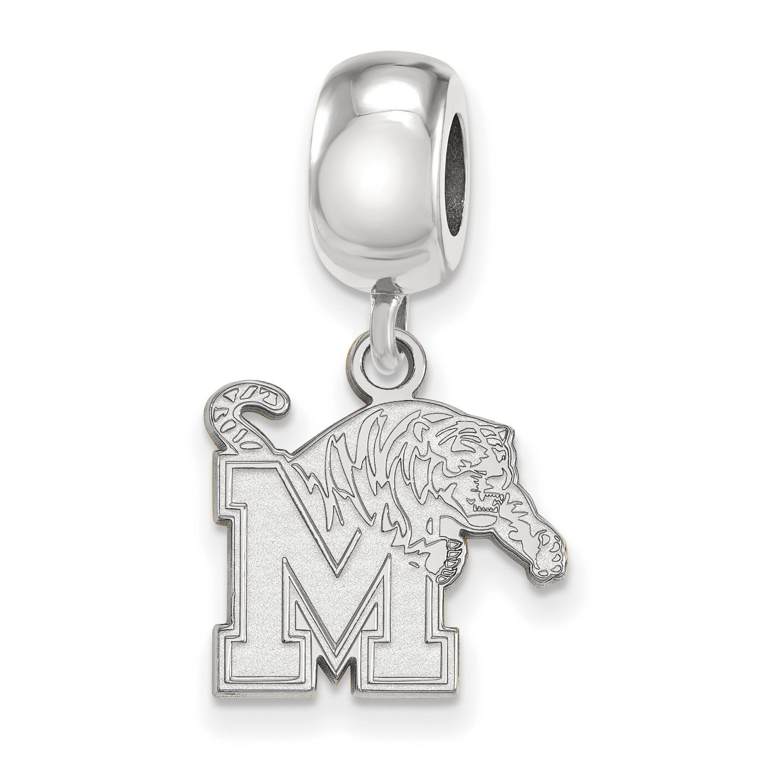 University of Memphis Tigers School Letter and Mascot Dangle Bead Charm ...