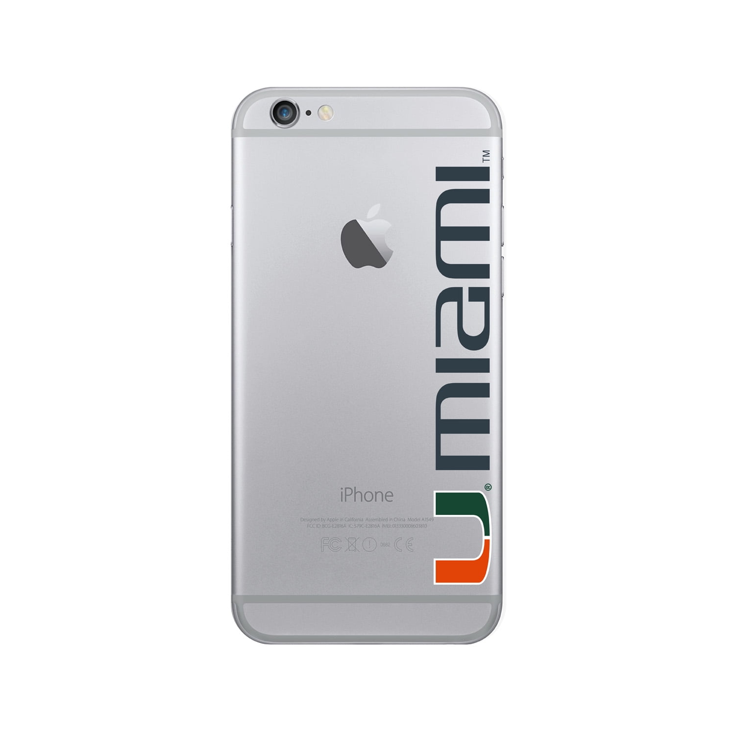 University of Miami Clear Phone Case, Classic V1 - iPhone 6/6S/7 ...