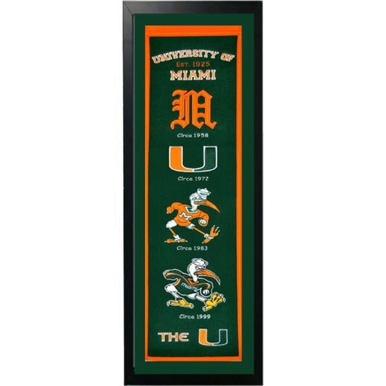 University of Miami Logo History Felt Banner 14 x 37 - Walmart.com