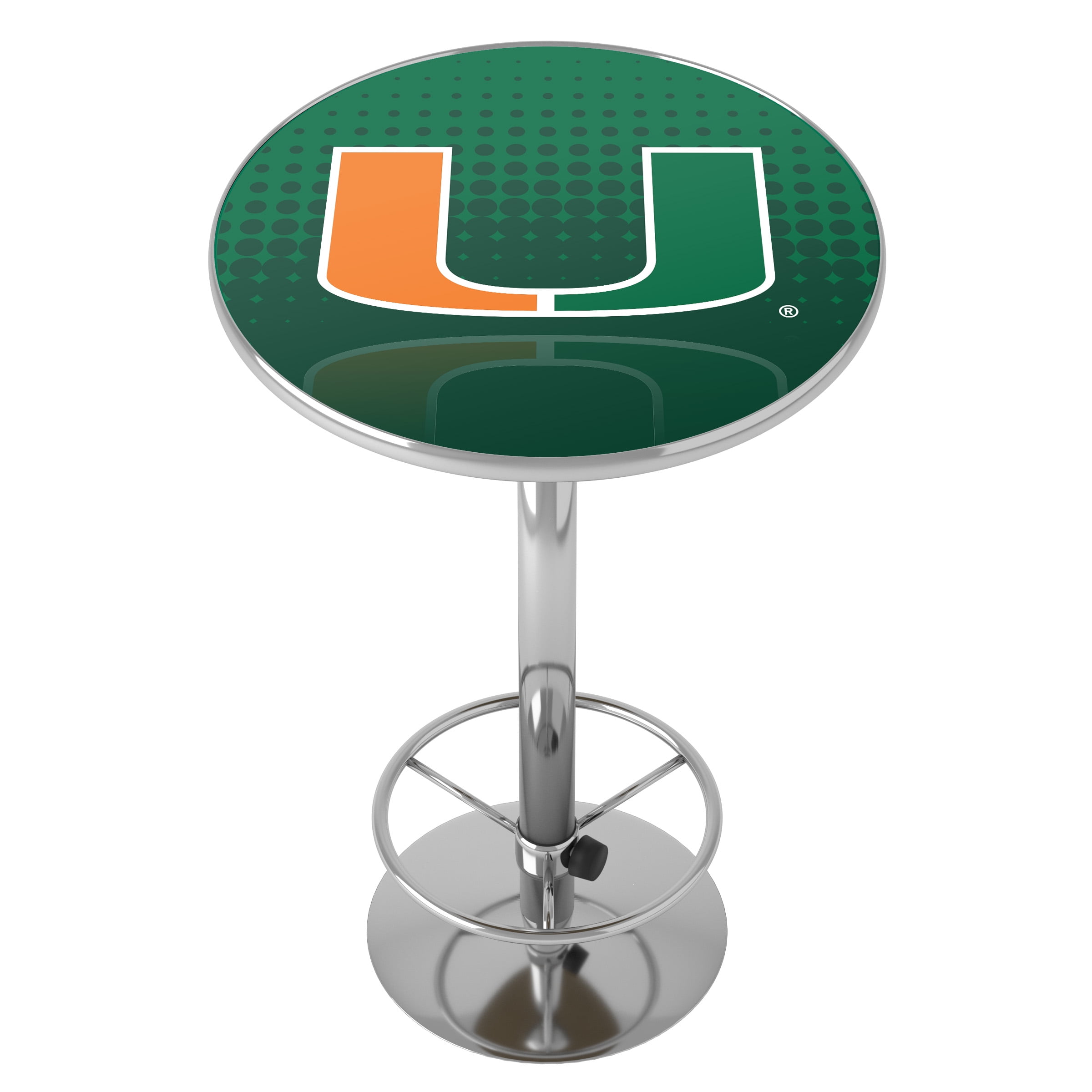 Free Shipping! Trademark Gameroom University of Miami Tall Bar Table ...