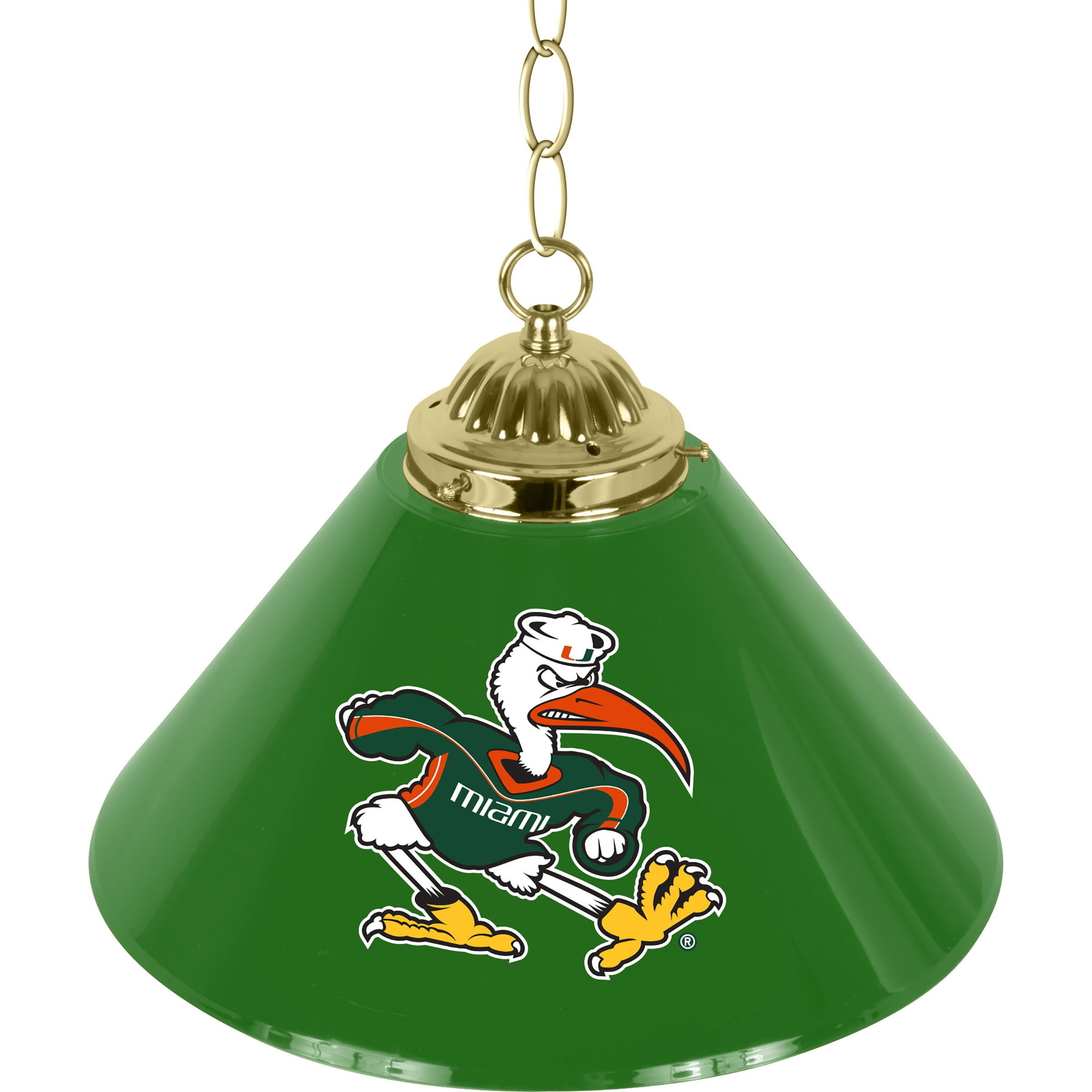 University of Miami Sebastian 14-Inch Single Pendant Light with Pull ...