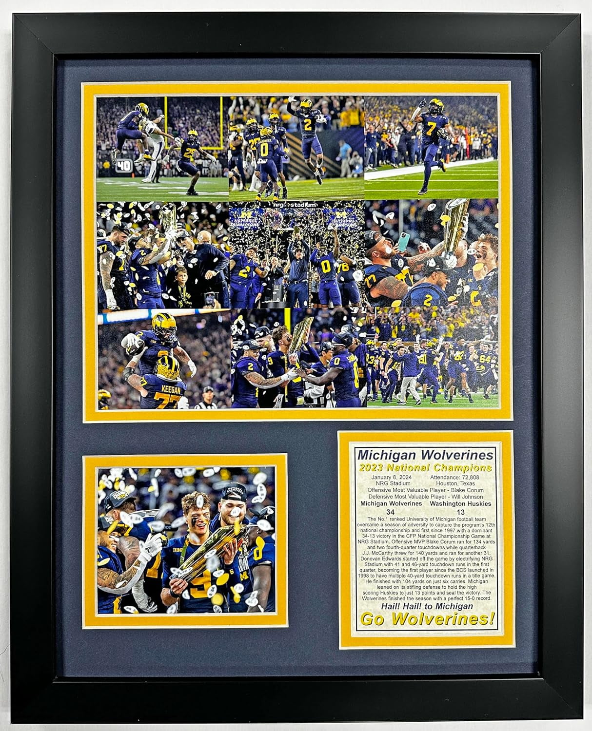 University of Michigan | 2023 CFP National Champions | 12x15 Mosaic ...