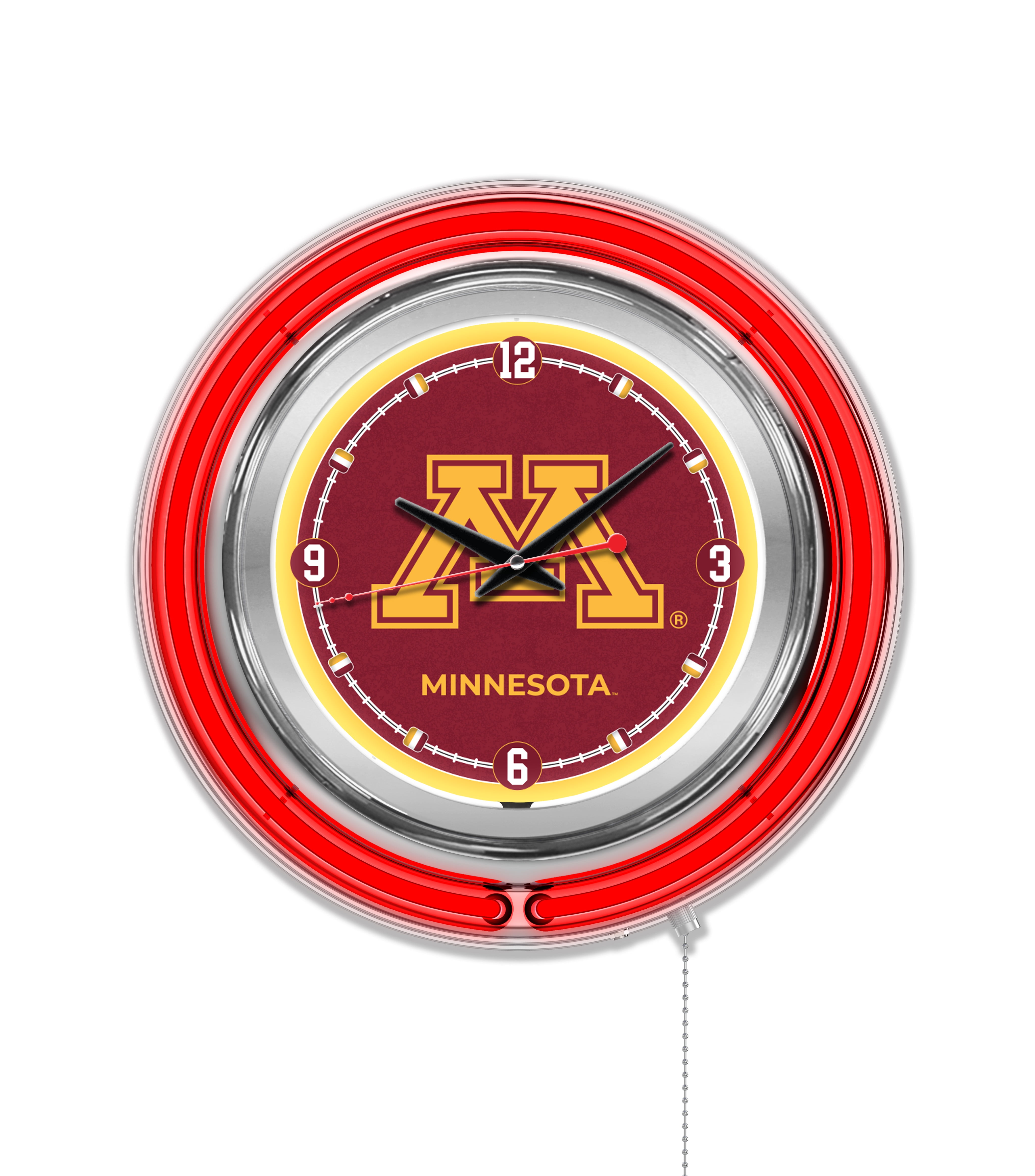 University of Minnesota 15" Double Neon Wall Clock - Walmart.com