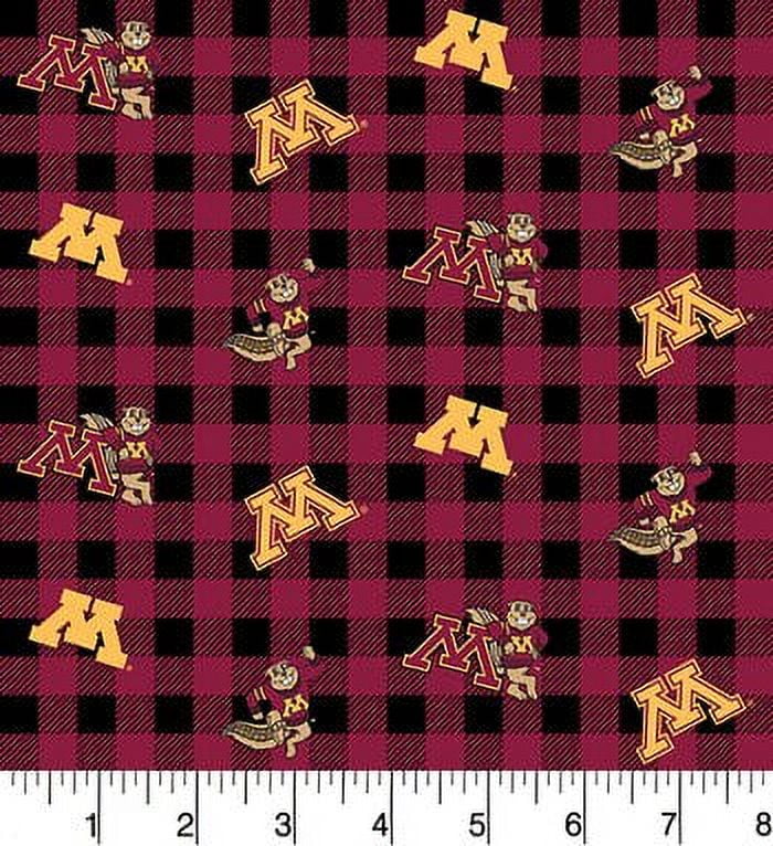 University of Minnesota Cotton Fabric-Sold by the Yard-Buffalo Plaid ...