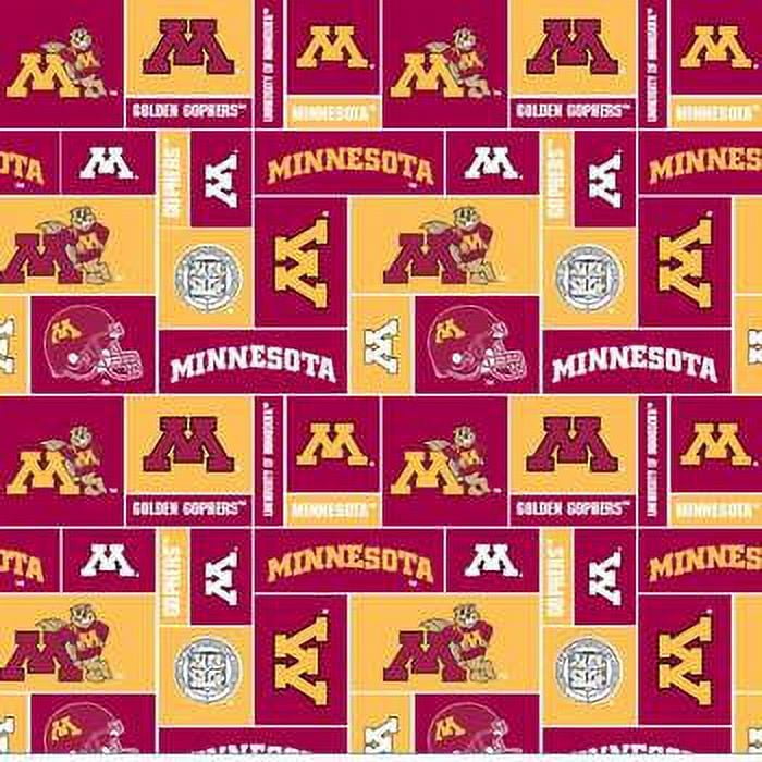 University of Minnesota Fabric Super Soft Fleece Classic Geometric ...