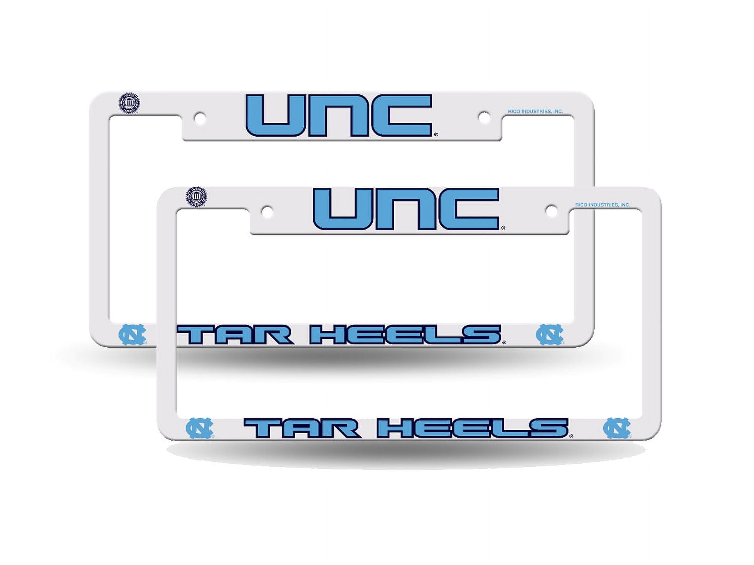 University of North Carolina Raised Letter White Plastic License Plate ...