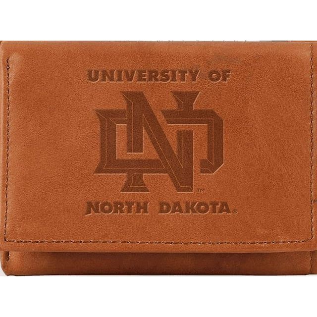 University of North Dakota UND Embossed Leather Tri-fold Wallet ...