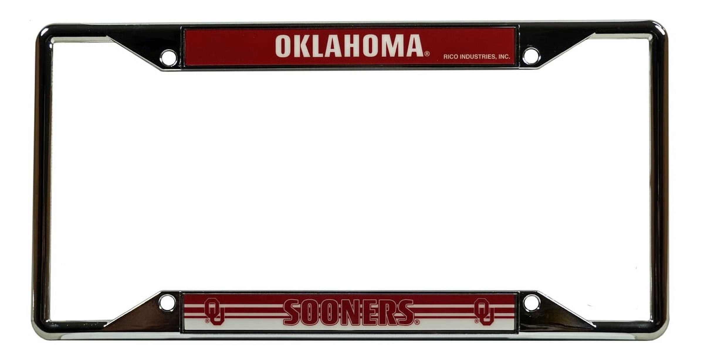 Oklahoma-Sooner's EZ View License Plate Frame - Designed for Upper or ...