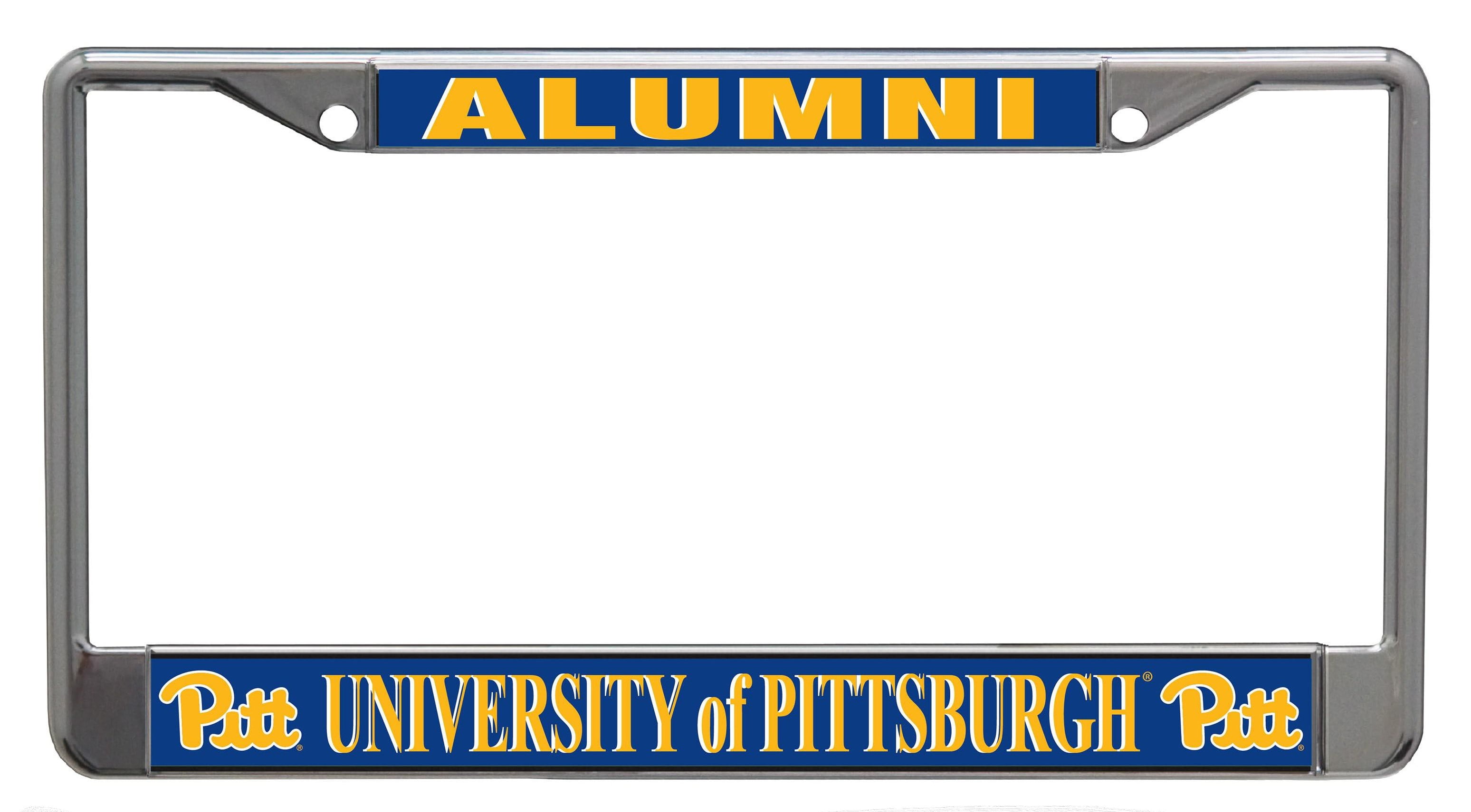 University of Pittsburgh Alumni on Blue Background Chrome License Plate ...