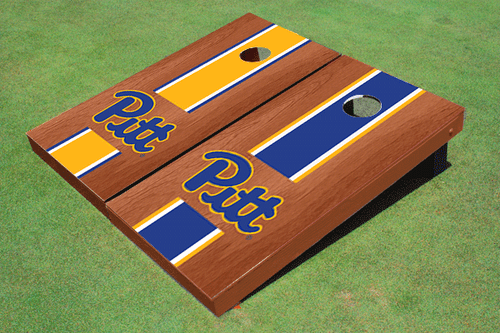 University of Pittsburgh Rosewood Alternating Long Stripe Cornhole ...