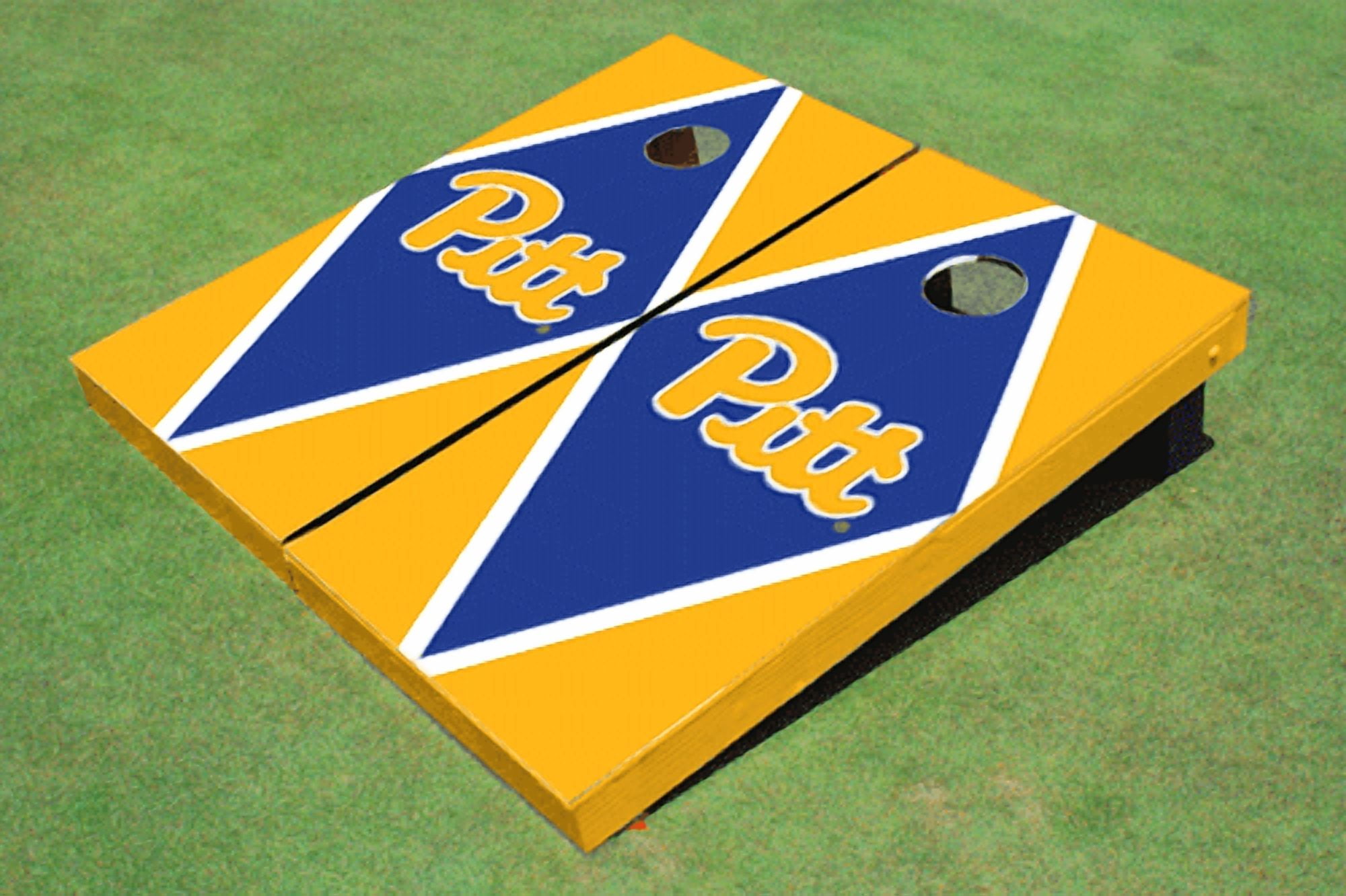 University of Pittsburgh Royal And Yellow Matching Diamond Cornhole ...