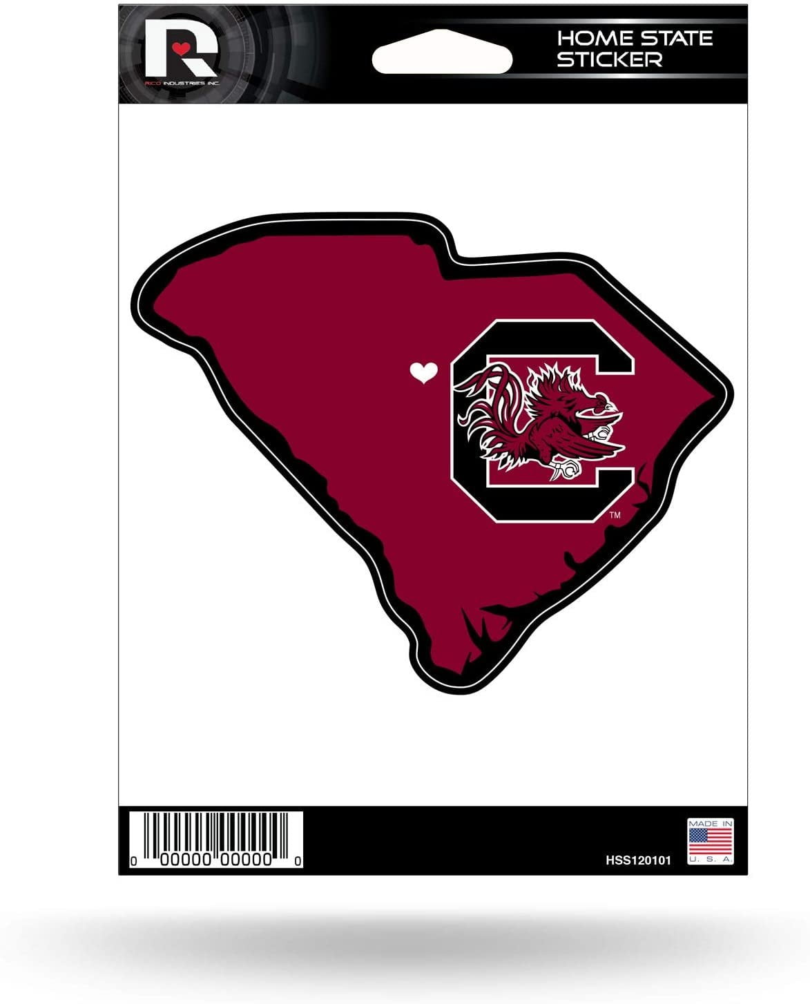 University of South Carolina Gamecocks 5 Inch Sticker Decal, Home State ...