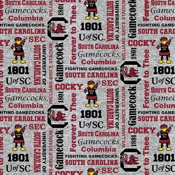 University of South Carolina Gamecocks Fleece Fabric with Verbiage ...