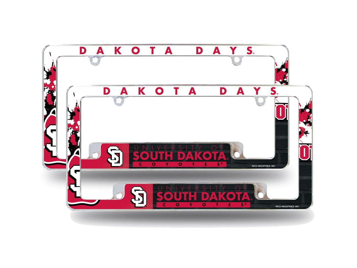 University of South Dakota (Dakota Days) Coyotes (Set of 2) Chrome ...