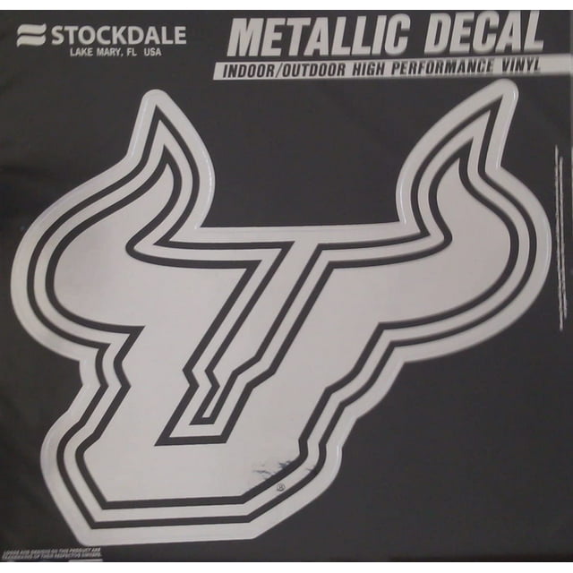 University of South Florida Bulls USF 12 Inch Decal Sticker, Metallic ...