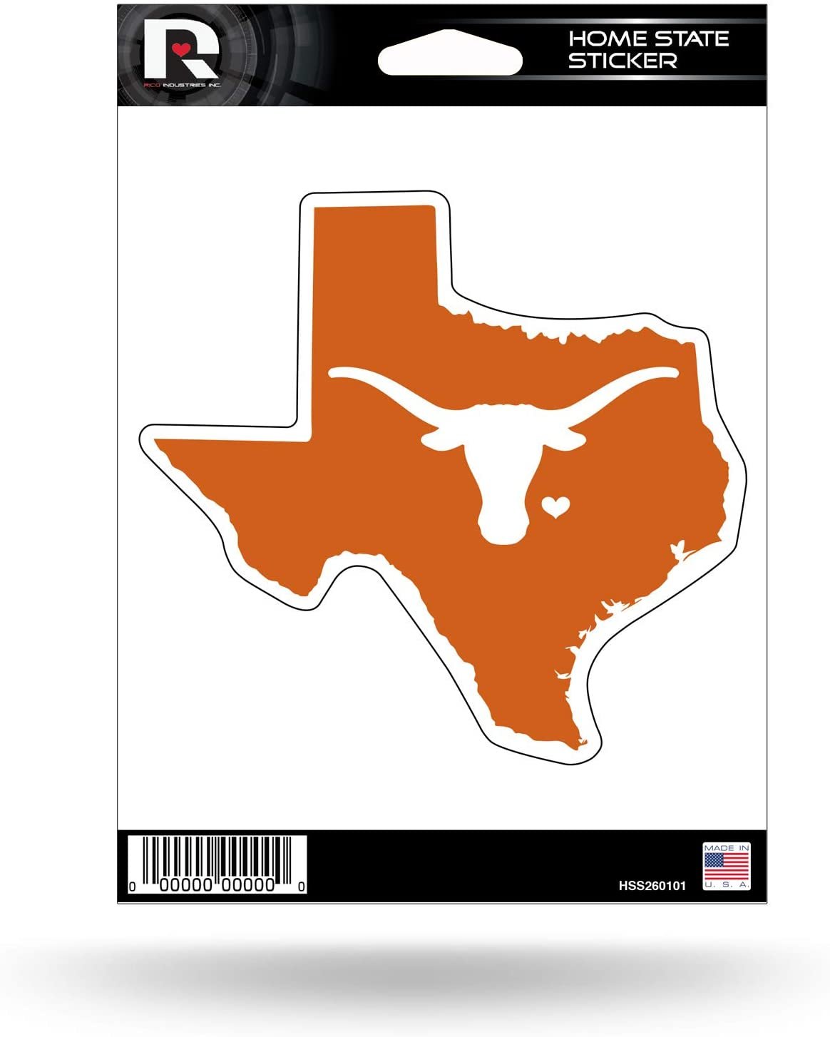 University of Texas Longhorns 5 Inch Sticker Decal, Home State Design ...