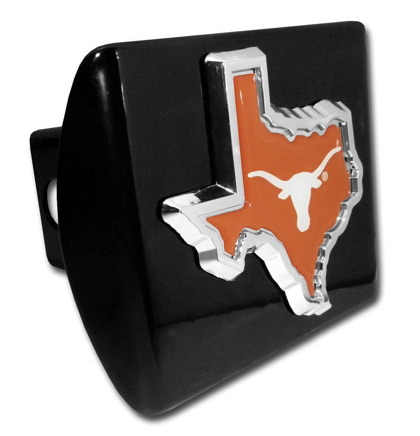 University of Texas State Shape Color Emblem on Black Hitch Cover ...