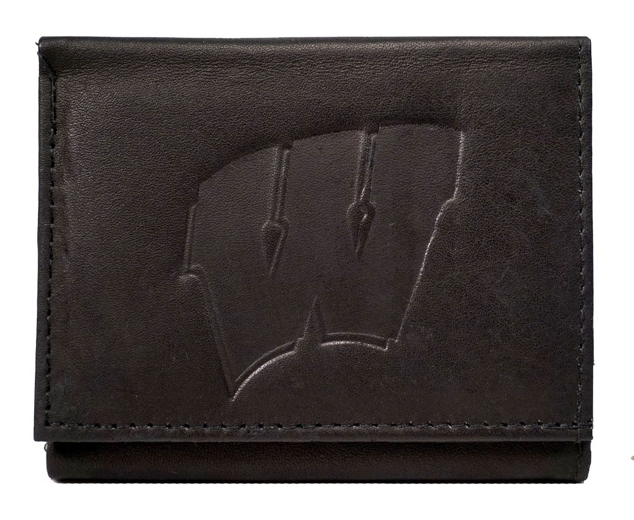 University of Wisconsin Badgers Distressed Look Embossed Logo Black ...