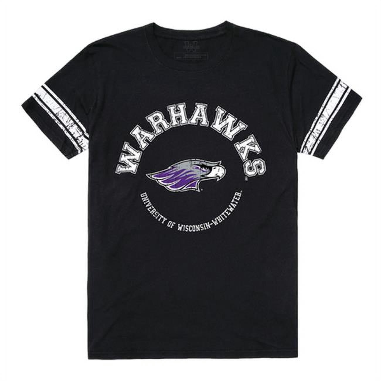 University of Wisconsin-Whitewater Men Football T-Shirt, Black & White ...