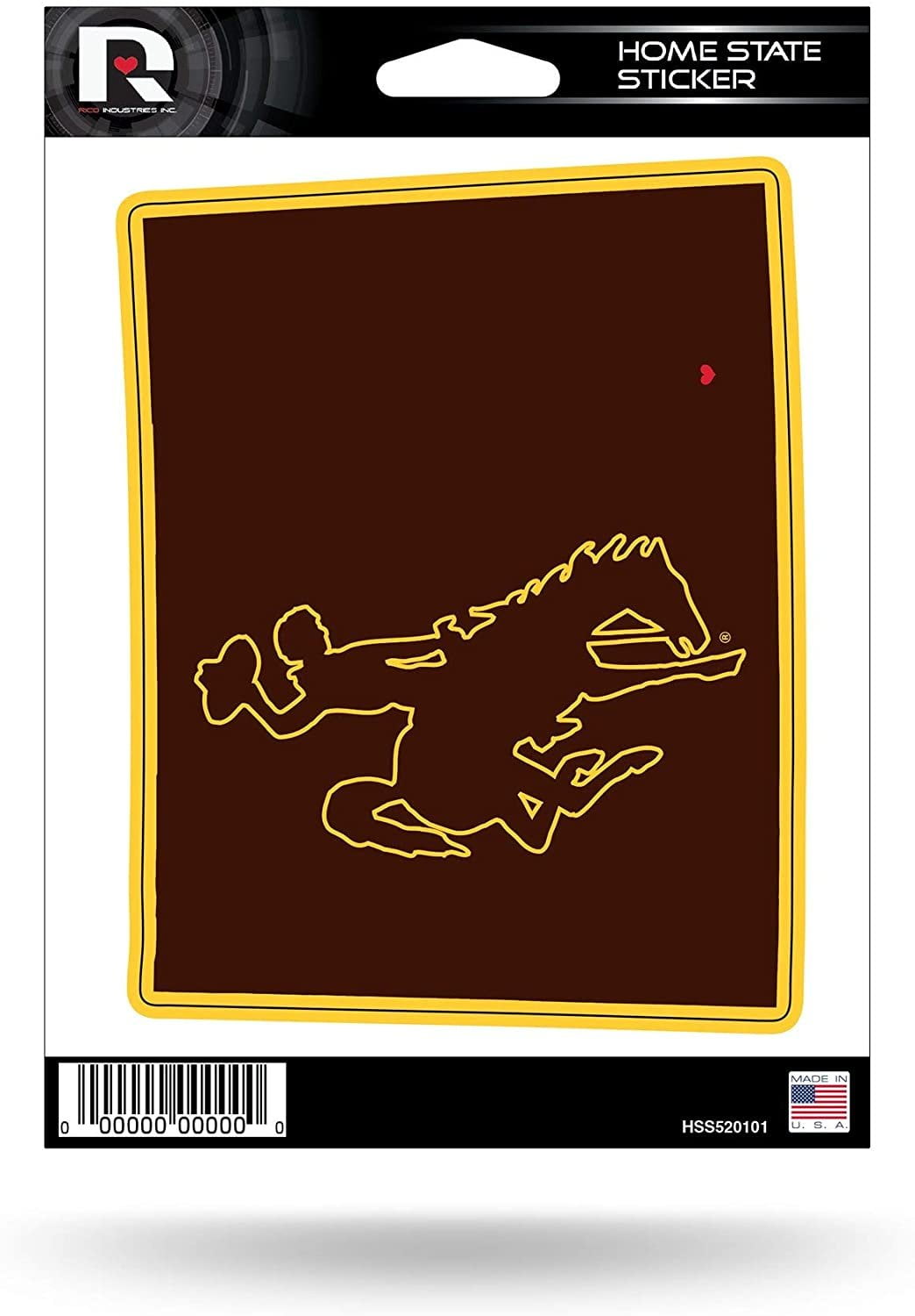 University of Wyoming Cowboys 5 Inch Sticker Decal, Home State Design ...