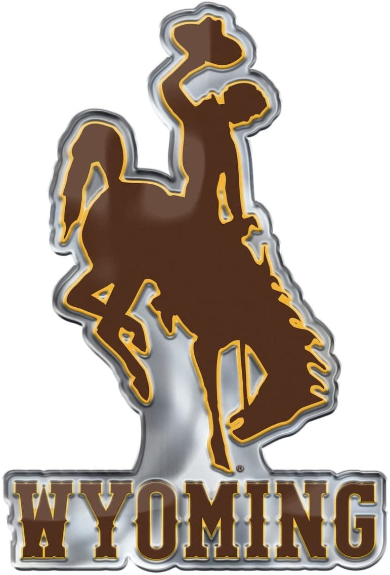 University of Wyoming Cowboys Auto Emblem Aluminum Metal Embossed Die ...