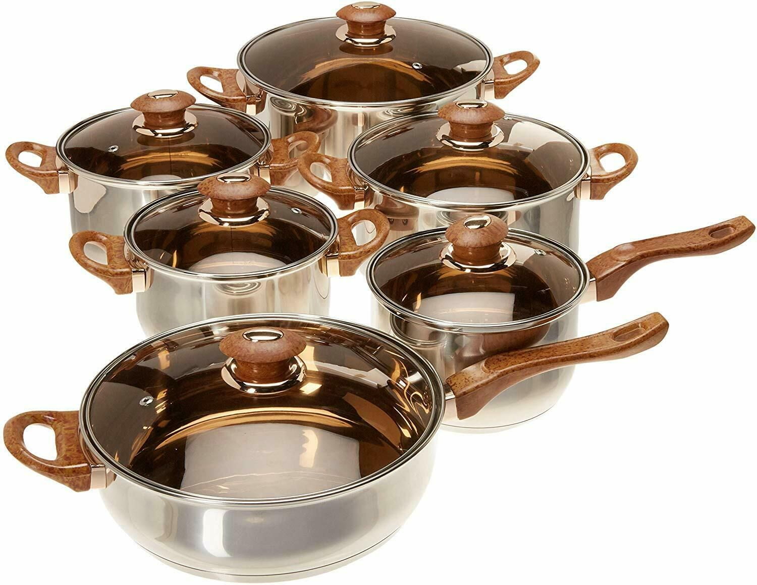 Uniware GI150 Stainless Stee Cookware Set Pots Sauce Pans Frying Pan ...
