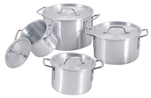 Uniware Heavy Gauge Aluminum Sauce Pot Set (8 Pcs Set (2 3.5 5.5 8 Qt ...