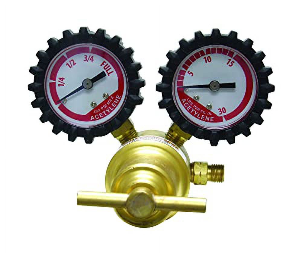 Uniweld RMC100 Centurion Series Acetylene Regulator with "A" Outlet Connection and 200 CGA Inlet ...