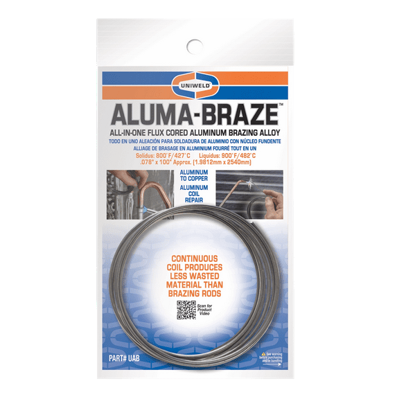 Uniweld UAB Aluma-Braze All-In-One Flux Cored Aluminum Brazing Alloy ...