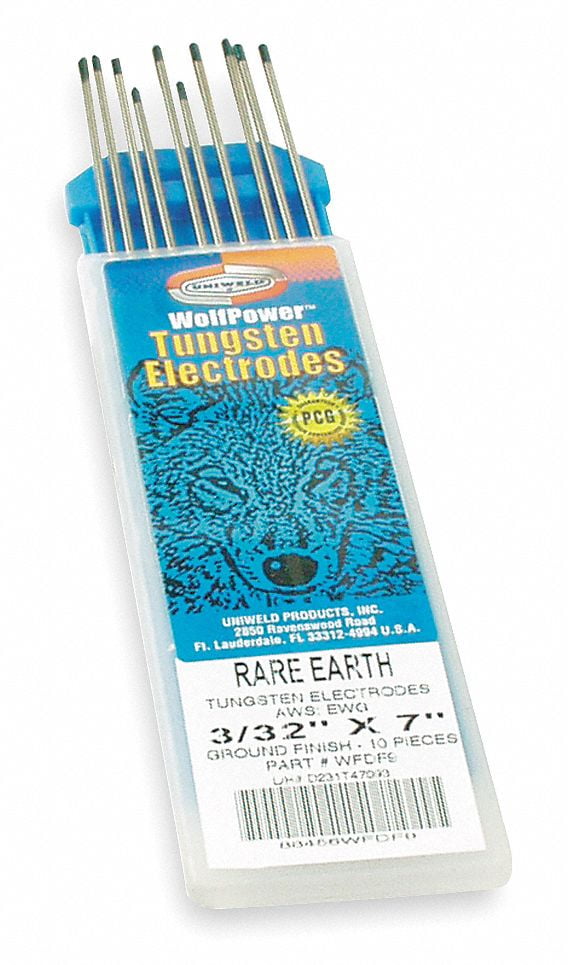 Uniweld UNIWELD Lt Blue Tungsten Electrode,PK10 WFDF9-Q - Walmart.com