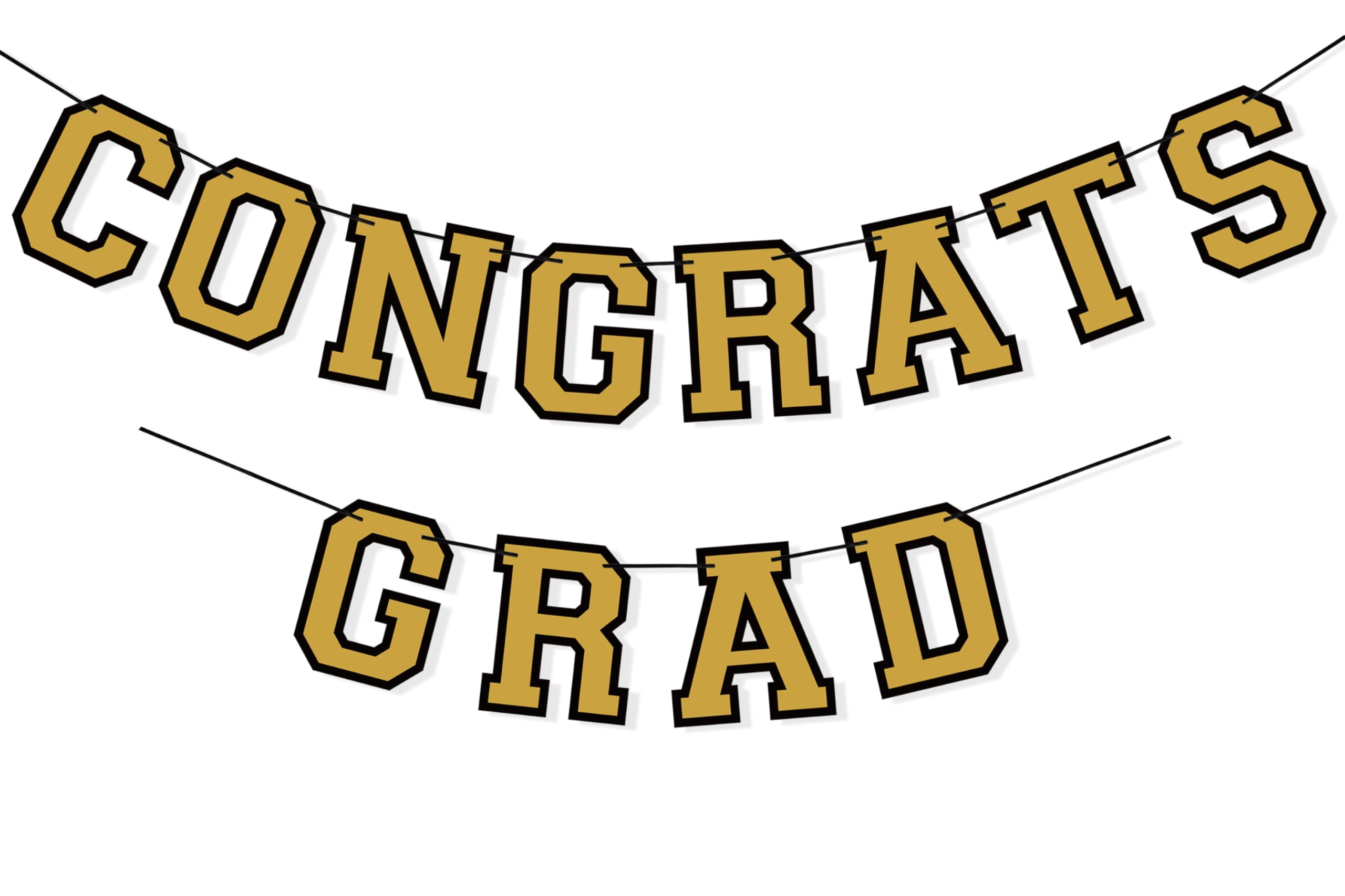 Uniwish Pre-Strung Congrats Grad DHF10 Banner Graduation Decorations ...