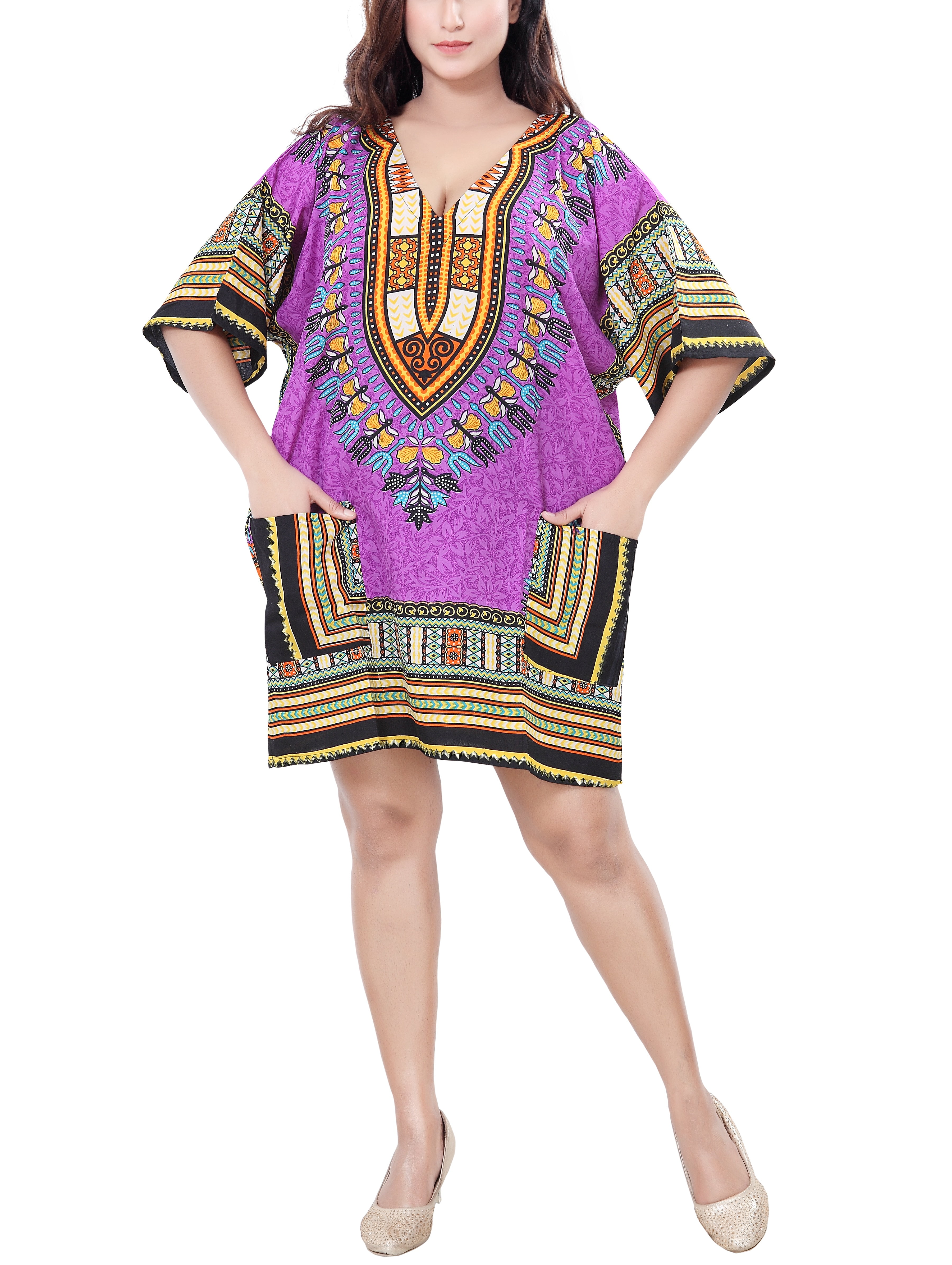 Unixex Dashiki Print African Traditional Dashki Tunics and Top With ...