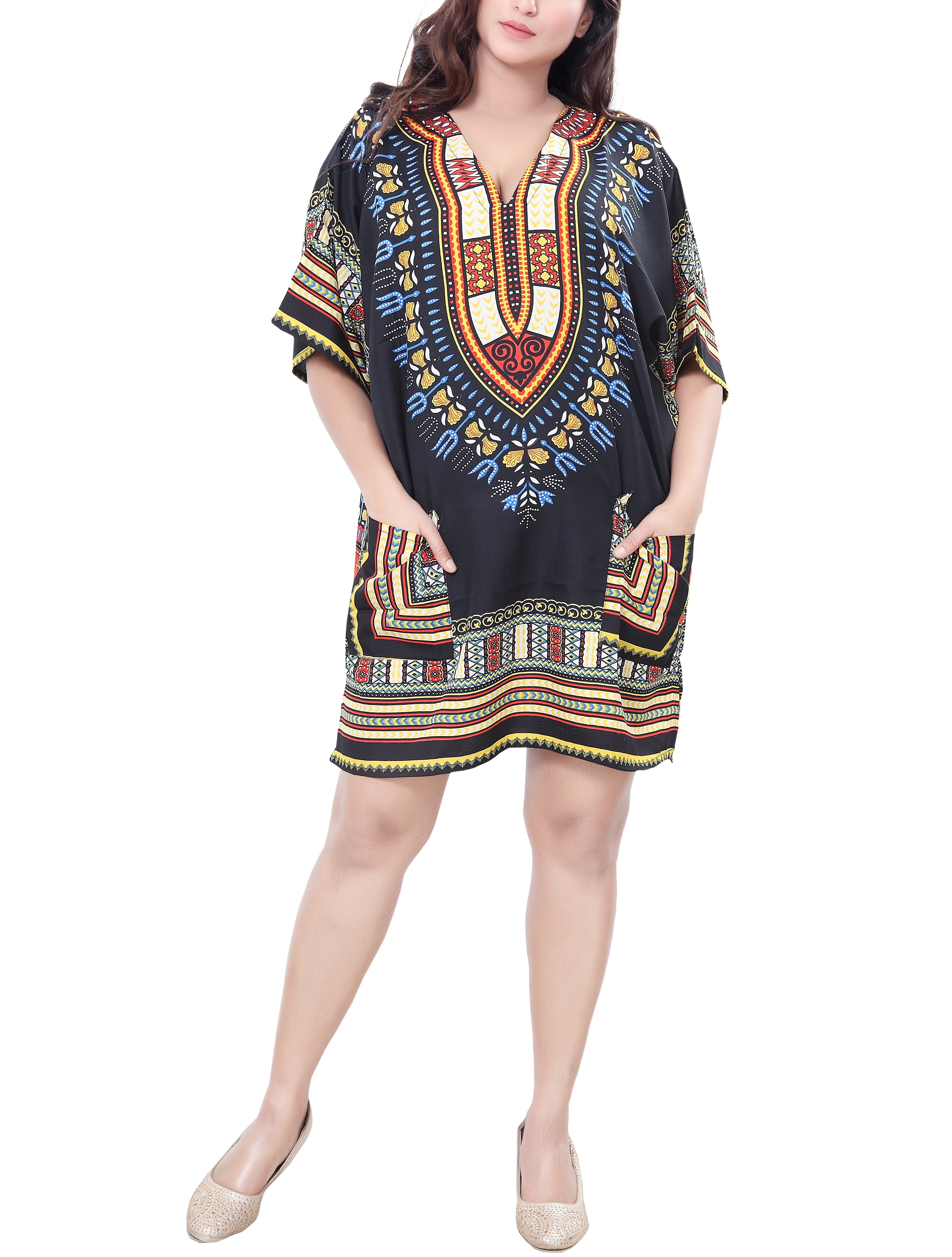 Unixex Dashiki Print African Traditional Dashki Tunics and Top With ...