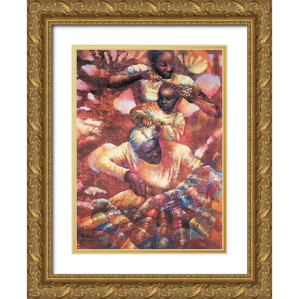 Unknown 11x14 Gold Ornate Wood Framed with Double Matting Museum Art ...