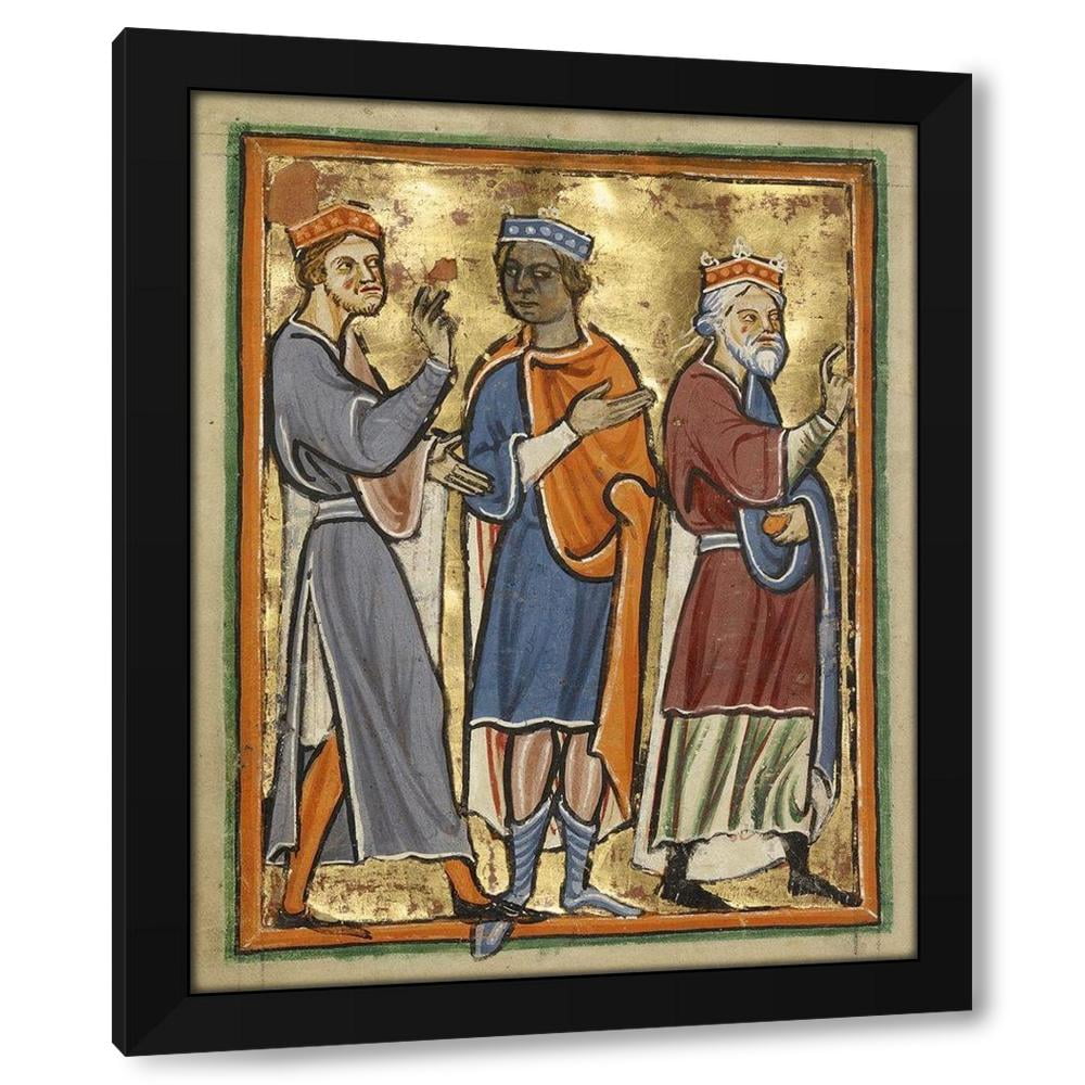 Unknown 12th Century English Illuminator 12x14 Black Modern Wood Framed ...