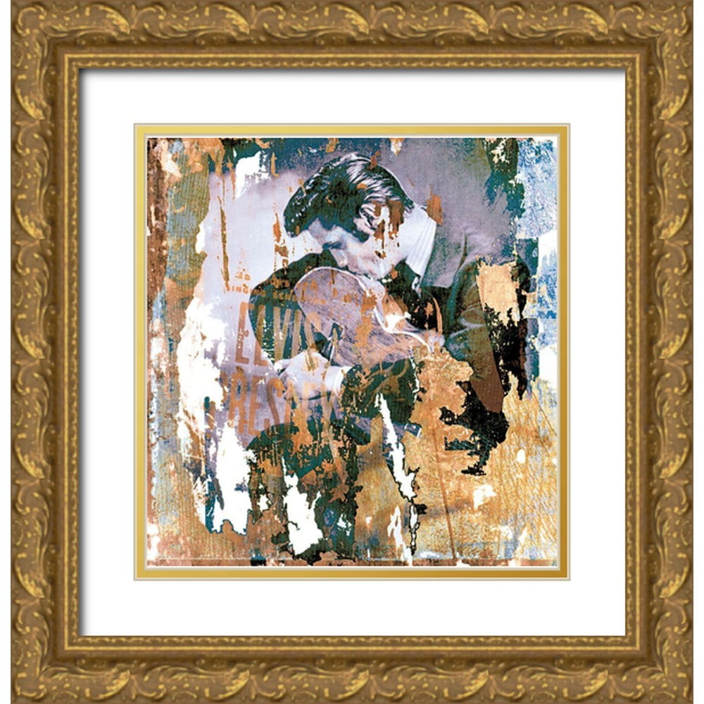 Unknown 12x12 Gold Ornate Wood Framed with Double Matting Museum Art ...