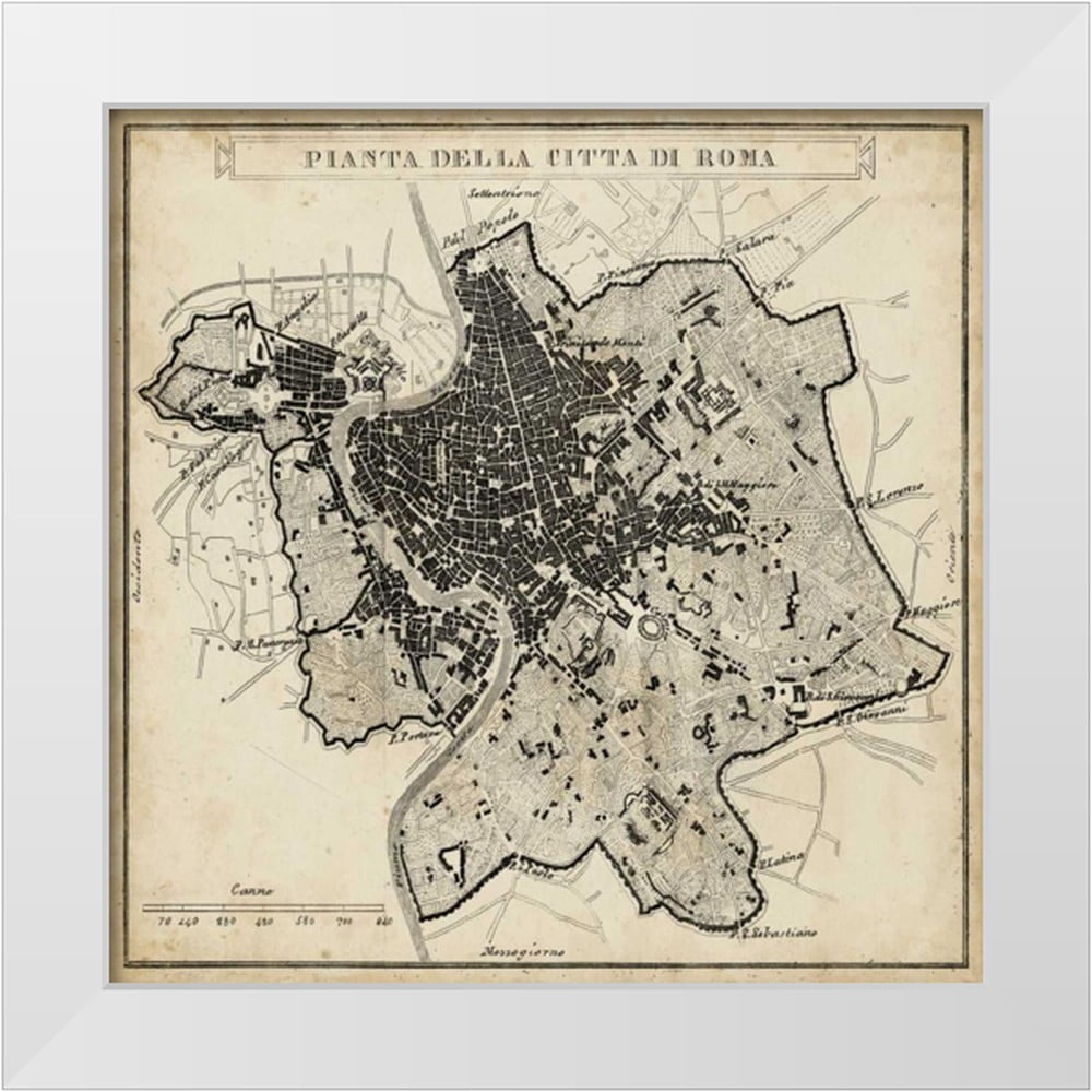 Unknown 12x12 White Modern Wood Framed Museum Art Print Titled - City ...