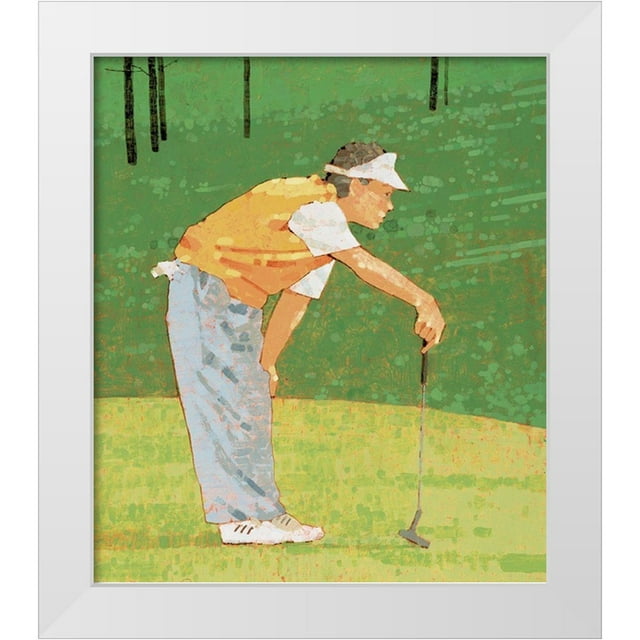 Unknown 12x13 White Modern Wood Framed Museum Art Print Titled - Golf ...