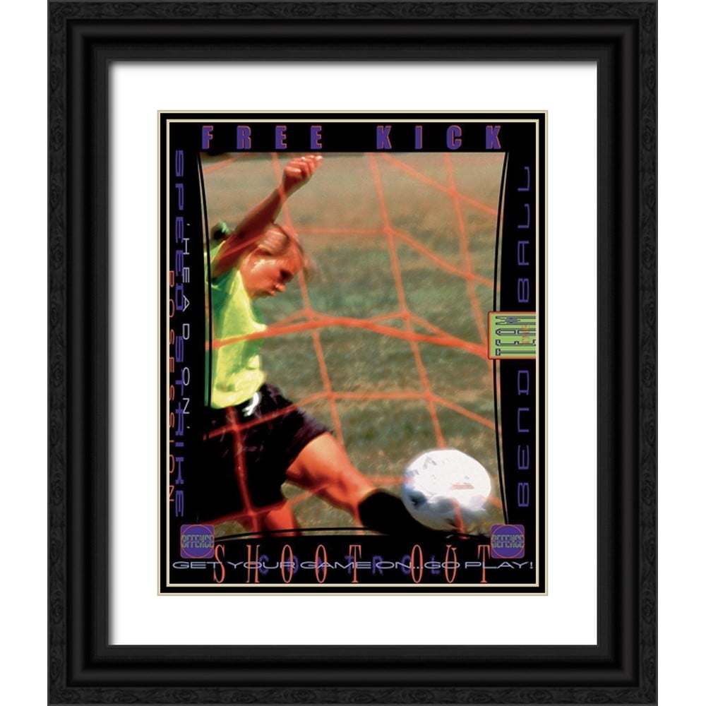 Unknown 12x14 Black Ornate Wood Framed with Double Matting Museum Art ...